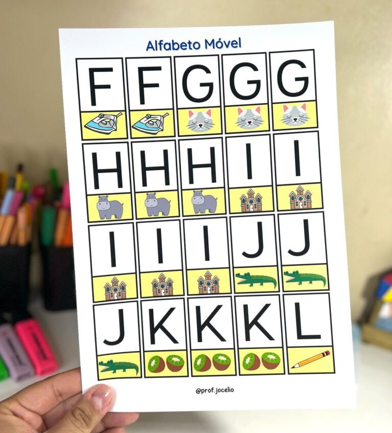 Alfabeto Móvel – Sua Loja de Atividades Pedagógicas – Prof. Jocélio