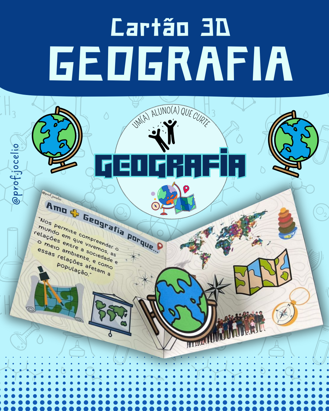 Cartão 3D – Geografia – Sua Loja de Atividades Pedagógicas – Prof. Jocélio